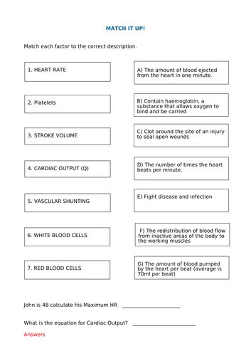 Retrieval Practice Starter Activities For Gcse Pe Edexcel Teaching