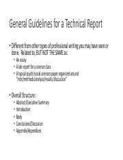 Guidelines For Technical Report Structure And Content Course Hero