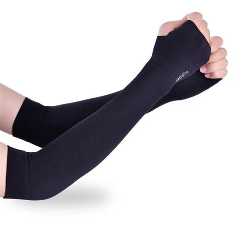 남녀공용 자외선 차단 긴 장갑 손 보호 커버 암 아이스 실크 자외선 차단 슬리브 야외 팔 워머 하프 핑거 슬리브 Arm Warmer