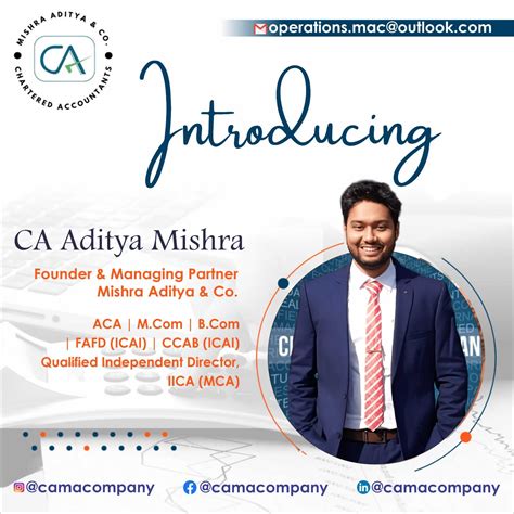 We Are Thrilled To Introduce Ca Mishra Aditya And Co