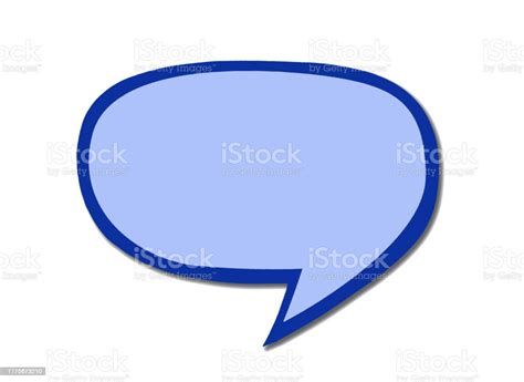 흰색 배경에 고립 된 어두운 파란색 테두리가있는 구름으로 음성 거품 복사 공간 개념에 대한 스톡 사진 및 기타 이미지 개념