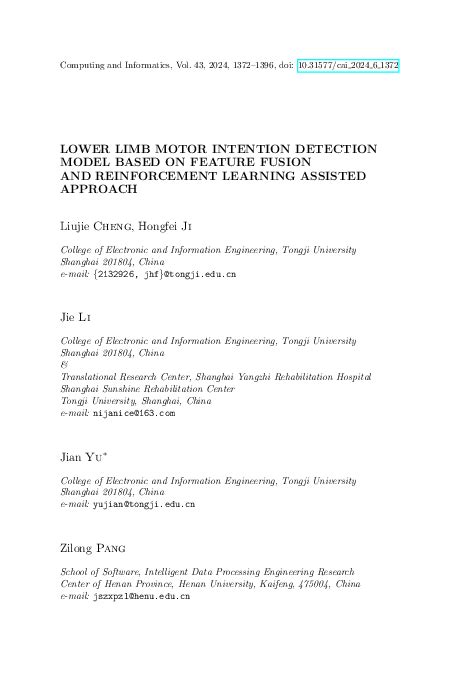 Lower Limb Motor Intention Detection Model Based On Feature Fusion And Reinforcement Learning