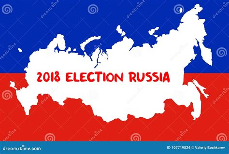 Russian Presidential Election 2018 Election Concept Stock Illustration