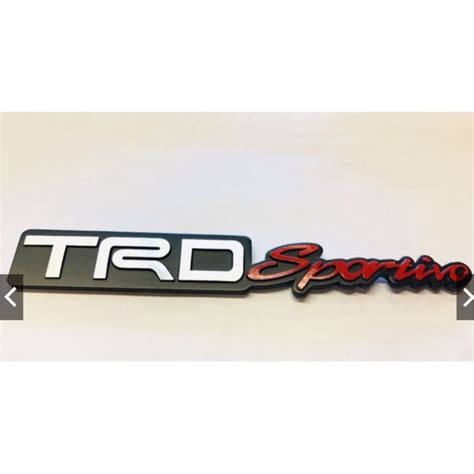TRD SPORTIVO EMBLEM LOGO BESI TOYOTA TRD SPORTIVO 3D EMBLEM Shopee