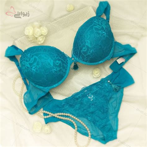 زیواتی ست فانتزی سوتین اسفنجی فنردار و شورت توری درجه یک