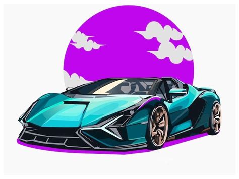 Modern Sports Car Vector Illustration