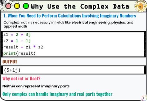 when to use the complex data type in python programming freebie