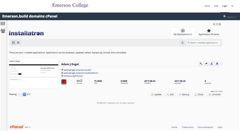 Installing Applications With Installatron Emersonbuild Documentation