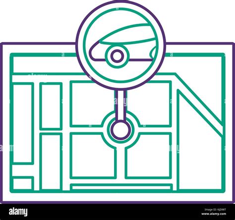Gps Navigation Map Destination Pointer Car Vehicle Stock Vector Image Art Alamy