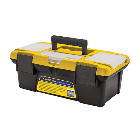 Buy Goodyear 13 Inch Small Tool Box With Removable Side Comportment Plastic Box With Handle
