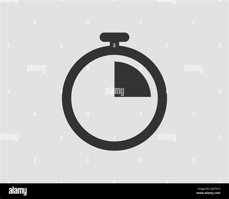 Timer Icon Stop Watch Vector Pictogram Stopwatch Isolated On White