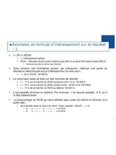Exemples de formule dintéressement sur le résultat 1 exemples de