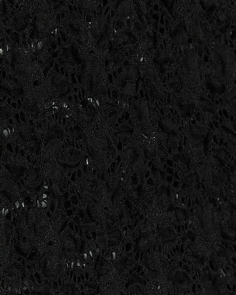 Black Lace Long Sleeve Top River Island