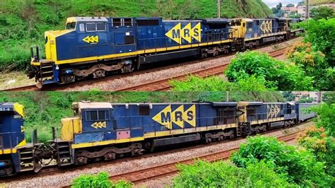 Trem De Carga Geral Três Locomotivas da MRS Logística YouTube