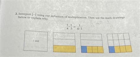 Solved 2 Interpret Using Our Definition Of Multiplication