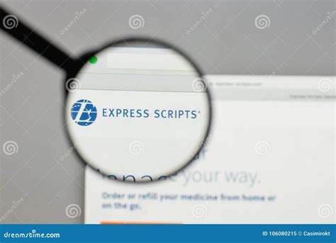 Milan Italy August 10 2017 Express Scripts Logo On The Webs