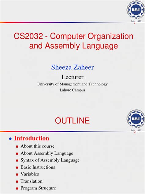 3 An Introduction And Structure Of Assembly Language 1 Pdf