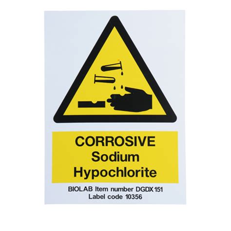Day Tank Warning Label Sodium Hypochlorite Golden Coast Shop