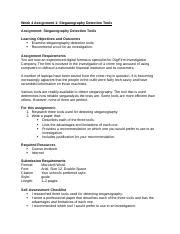 Wk 4 Asgmt 1 Steganography Detection Tools Docx Week 4 Assignment 1