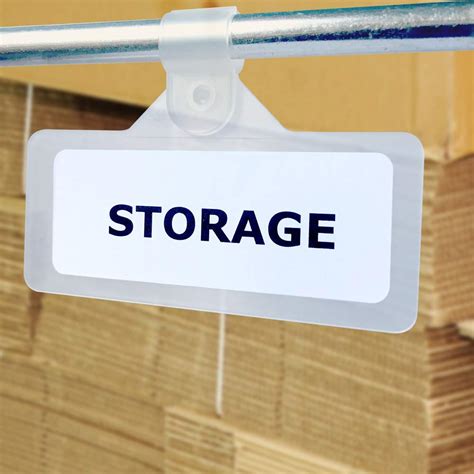 25 Clear Plastic Wire Shelf Label Holders For Adhesive Labels Professional Display Retail Price