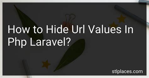 How to Hide Url Values In Php Laravel in 2025?