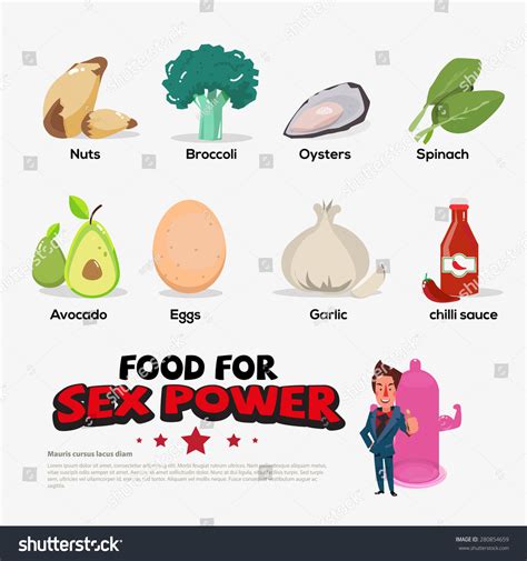 Best Foods Sex Power Smart Man Stock Vector Royalty Free 280854659