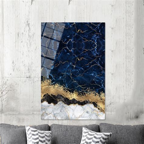 Gold Glass Artmodern Glass Wallwall Artglass Wall Etsy