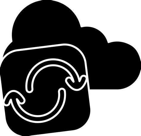 Cloud Sync Icon In Glyph Style 24213662 Vector Art At Vecteezy
