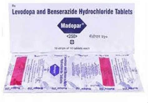 Levodopa Benserazide Hydrochloride Tablets Strength 25 Mg 250 Mg At
