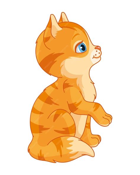 Premium Vector Red Cat Cartoon Vector Illustration