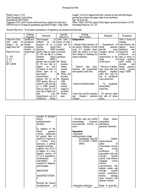 Ncp Preeclampsia Pdf Blood Pressure Hypertension