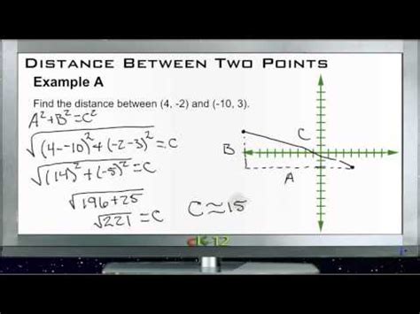 Finding The Distance Between Two Points Examples Basic Video