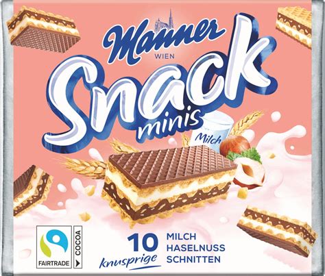 Manner Milk Hazelnut Snack Minis Pack Piccantino Online Shop Switzerland