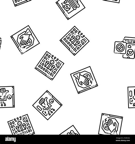 Cyberbullying Cyber Online Seamless Pattern Vector Stock Vector Image