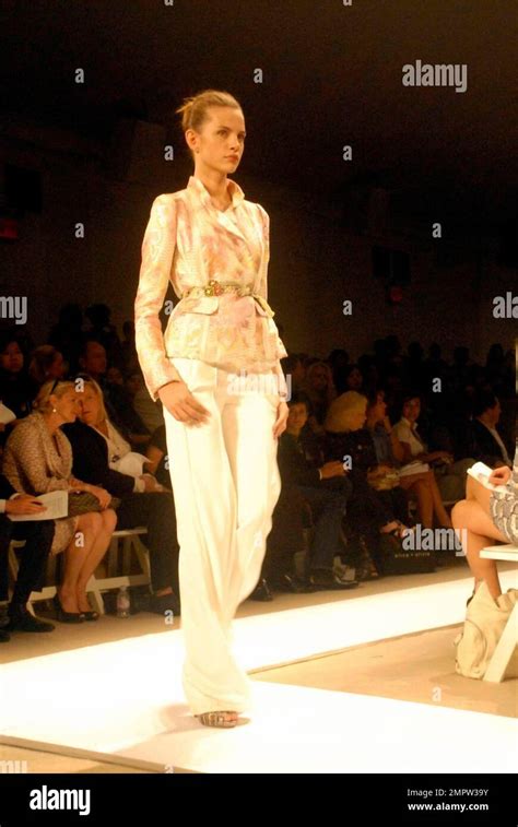 Models Walk The Runway Wearing Dennis Bassos New Line At His Show