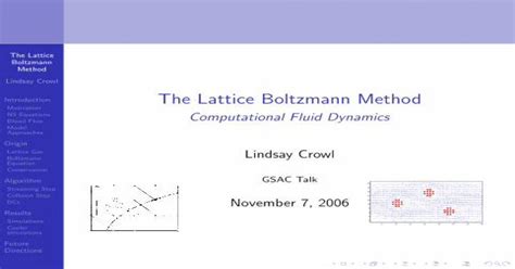 pdf the lattice boltzmann method computational fluid dynamics