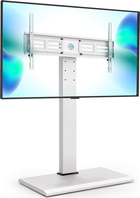Iron Base Floor Tv Stand With Swivel Mount Space Saving For 32 75 Inch