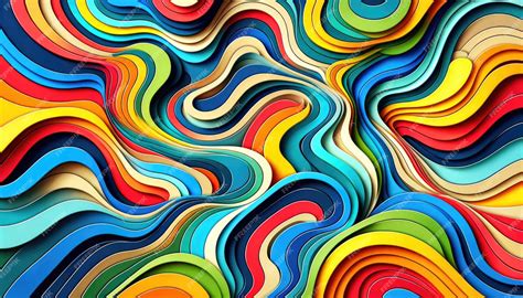 Premium Photo Colorful Wavy Lines Background