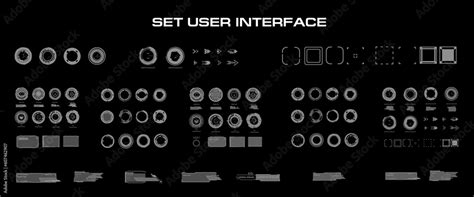 Big Set Vector Elements For Graphical User Interface Dialog Frames With Callouts Circles And