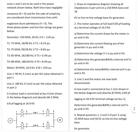 Solved Lines 1 And 2 Are To Be Used In The Power Network Chegg Com
