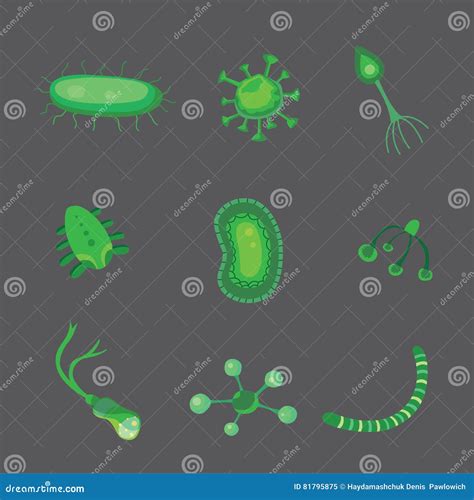 Vector Set Bacteria And Virus 81795875