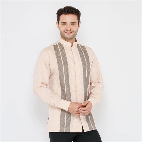 Baju Koko Bhs Masterpiece Orange Hitam
