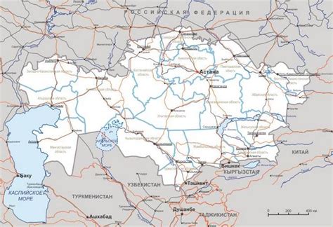Карта областей казахстана 2023