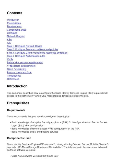 PDF Configure ISE 2 1 And AnyConnect 4 3 Posture USB Check