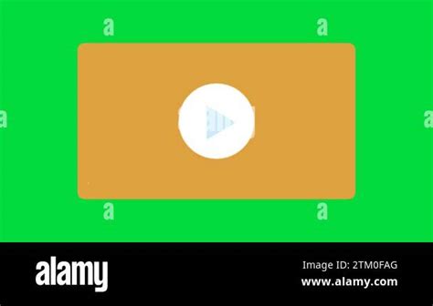 Popup Window With Playback Button 4k Green Screen Animation Multimedia And Streaming Concept