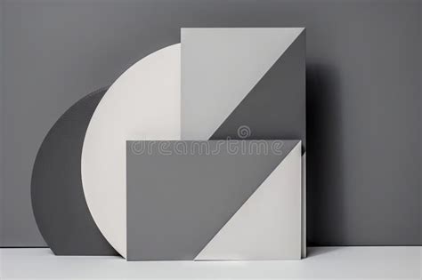 Minimalist Composition Of Geometric Shapes With A Single Focal Point