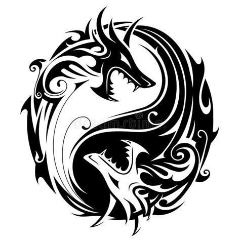 Yin Yang Dragons Stock Vector Illustration Of Style 86147282 Artofit