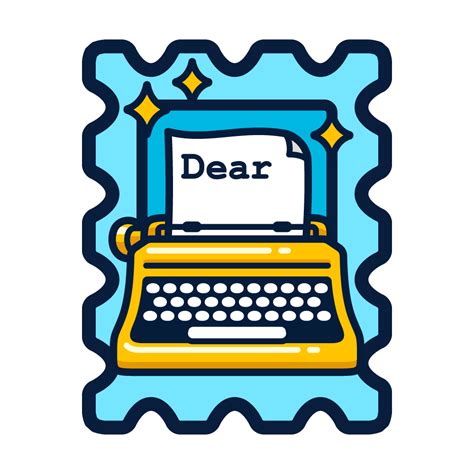 Typing Machine Slowly Stamps
