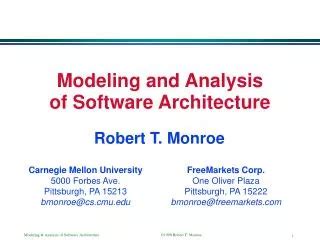 PPT - Software Architecture Modeling and Analysis PowerPoint ...