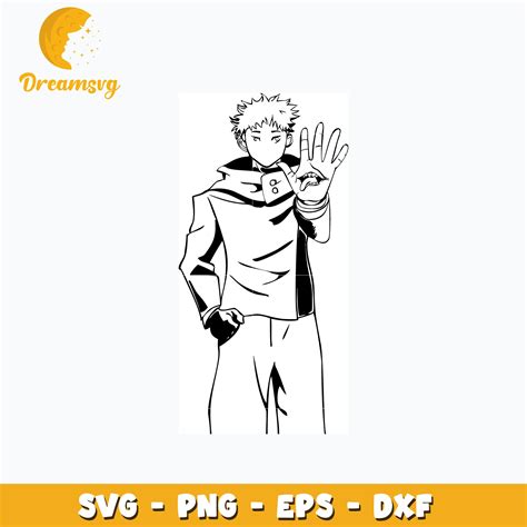 Sukuna Black White Design Svg Anime Svg Jujutsu Kaisen Svg Dreamsvg
